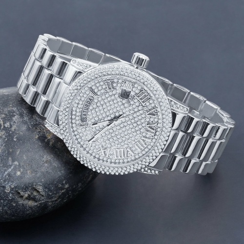 Drippin Bling Metal Watch (Silver) - Drippy Style